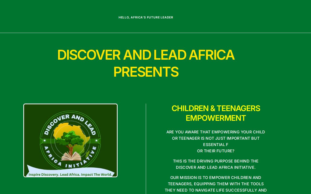 Discover And lead Africa